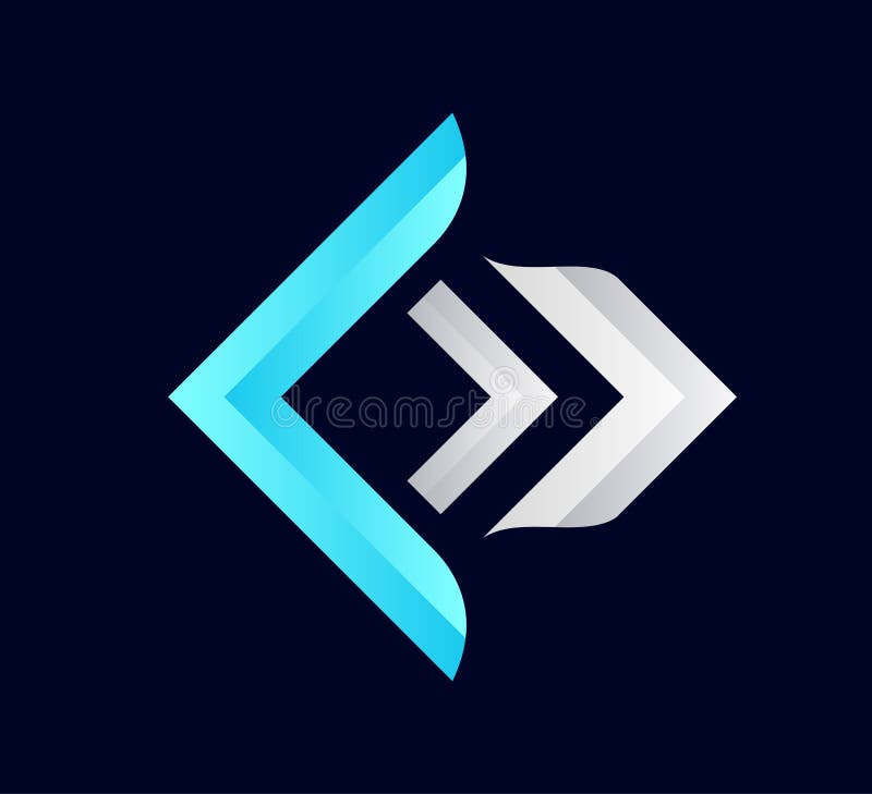 Square Arrow Shape Vector Company Logo Stock Vector - Illustration of ...