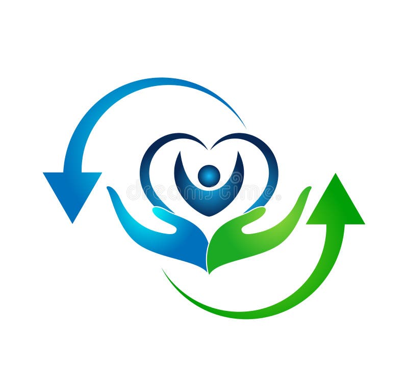 People Care Green Leaf Logo Icon Winning Happiness Health Together Team ...