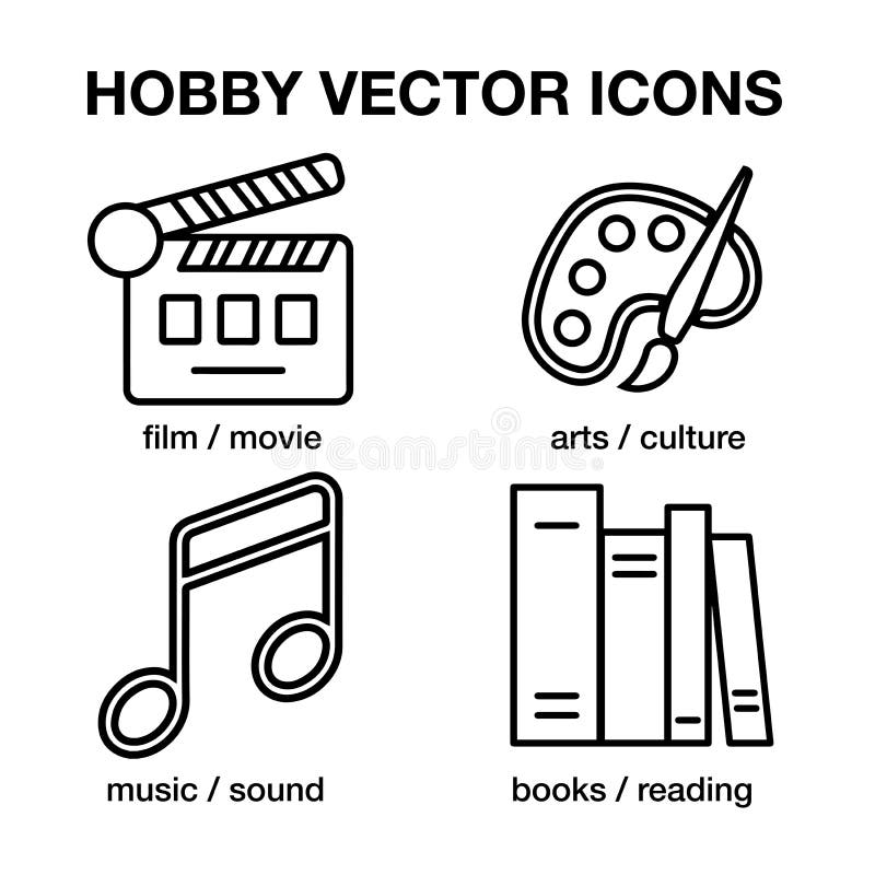 Hobby vector icons vector stock vector. Illustration of artist - 194732186