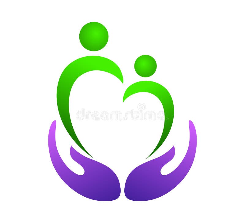 People Couple with Stethoscope Heart Medical Healthcare Logo Design ...
