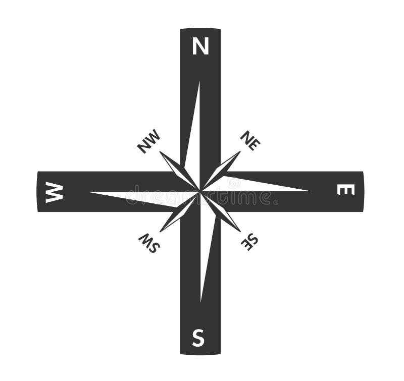 Compass with Main Cardinal Points - Vector Stock Vector - Illustration ...