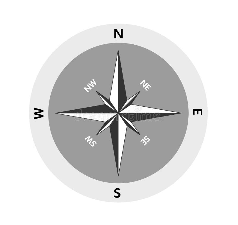 Compass with Main Cardinal Points - Vector Stock Vector - Illustration ...