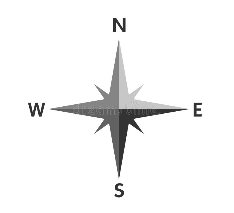Compass with Main Cardinal Points - Vector Stock Vector - Illustration ...