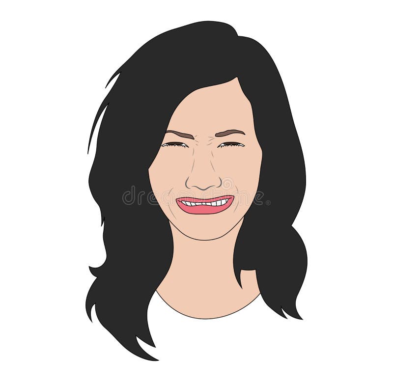 Sad Young Woman, Woman Expression Vector Illustration. Stock Vector ...