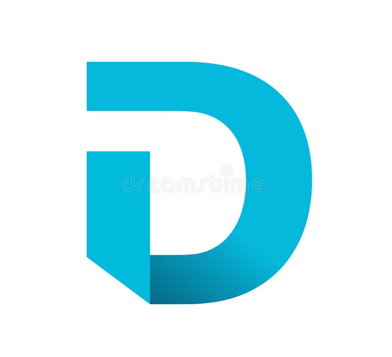 D Letter Vector Illustration. Stock Vector - Illustration of element ...