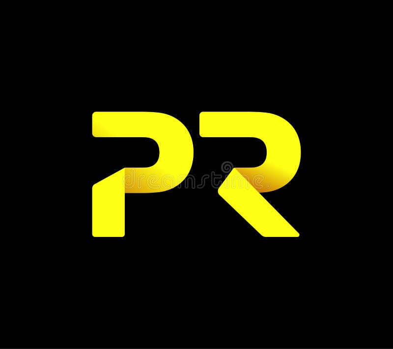 PR Logo. Paper Strip Folded Style, Public Relations Emblem. Blue and ...