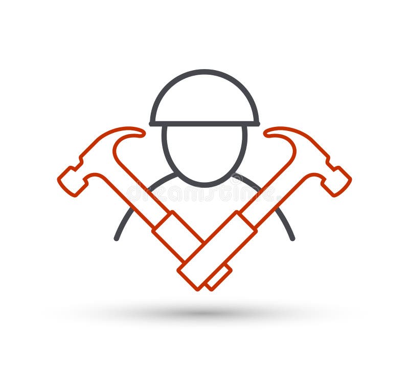 Man Construction Logo Vector Design Template Stock Vector ...