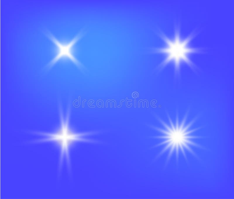 Star Shine, Light Glow Sparks, Vector Bright Sparkles with Lens Flare ...