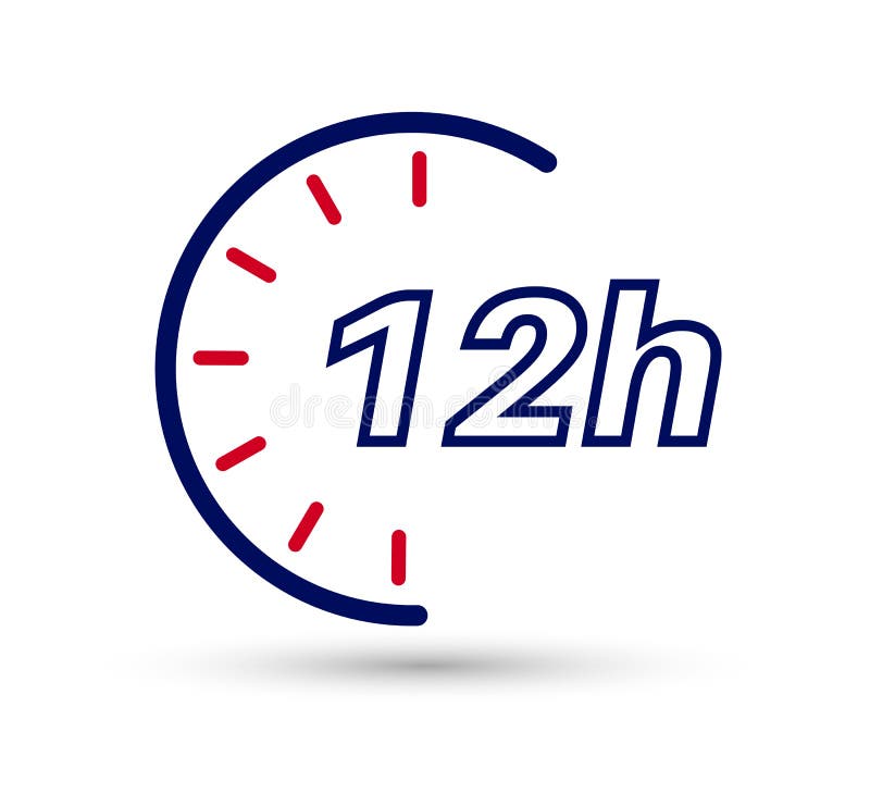 12 Hours Clock New Vector Icons. Delivery Service, Speedy Delivery ...