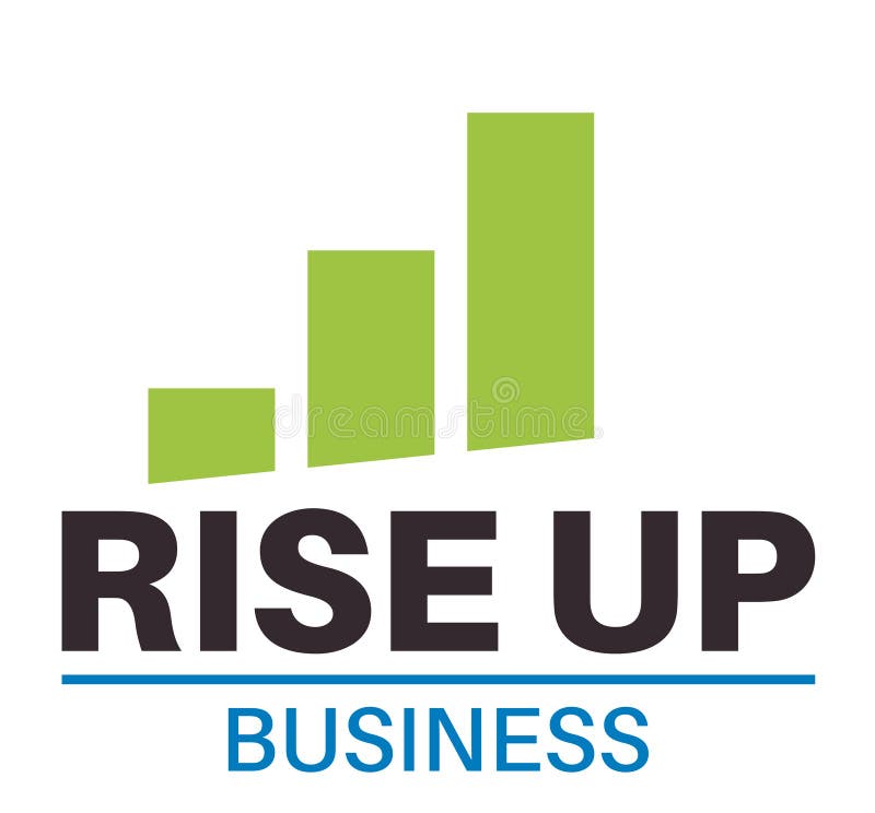 Rising Up Statistic Bar Business Logo Vector Illustration Stock Vector ...