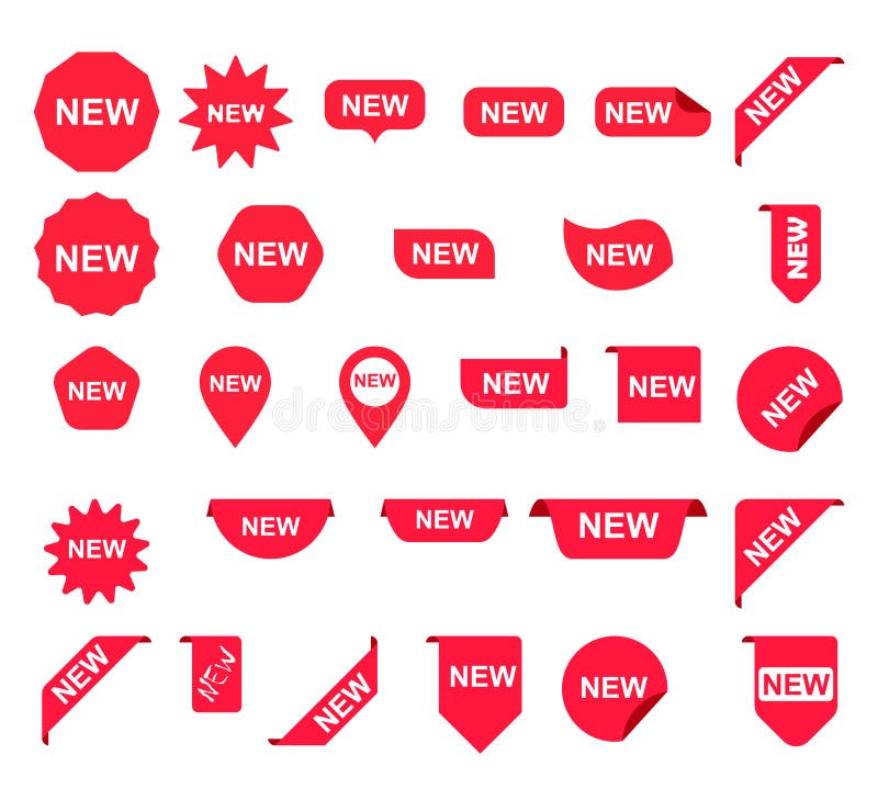 New Arrival Stickers for Shop Product Tags, Labels or Sale Posters and ...