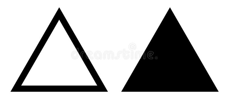 Equilateral Triangle Icon Vector Line Triangle Stock Vector ...
