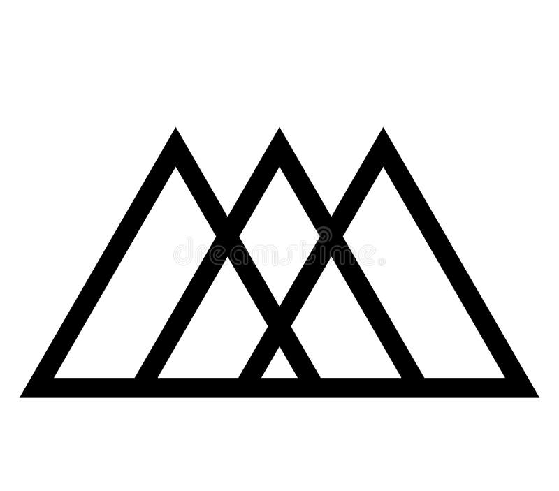 Equilateral Triangle Icon Vector Line Triangle Stock Vector ...