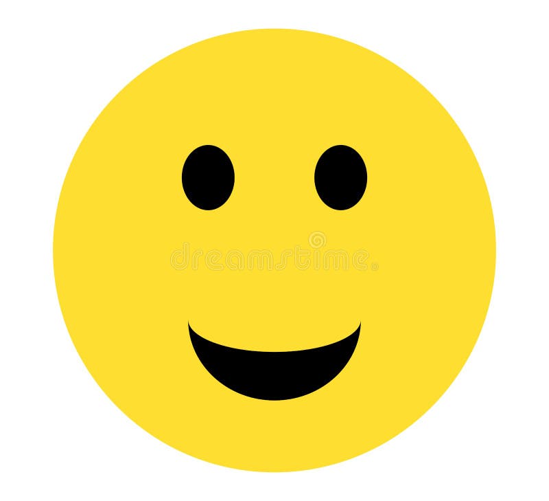 Smiley Yellow Face Emoji on White Background Stock Vector ...