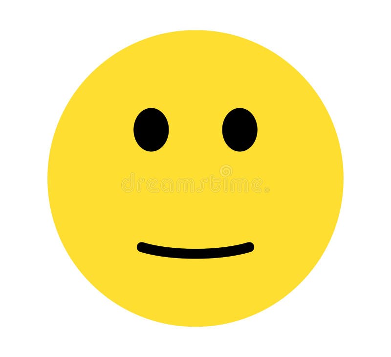 Smiley Yellow Face Emoji on White Background Stock Vector ...