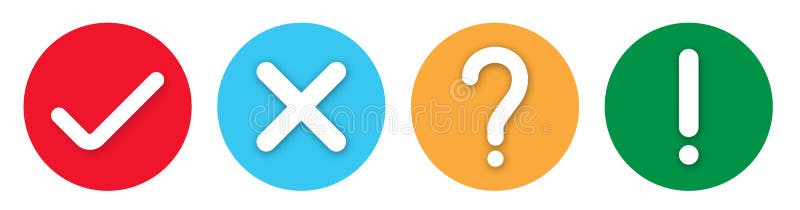 Yes Check No Question Mark Vector Illustration Stock Vector ...