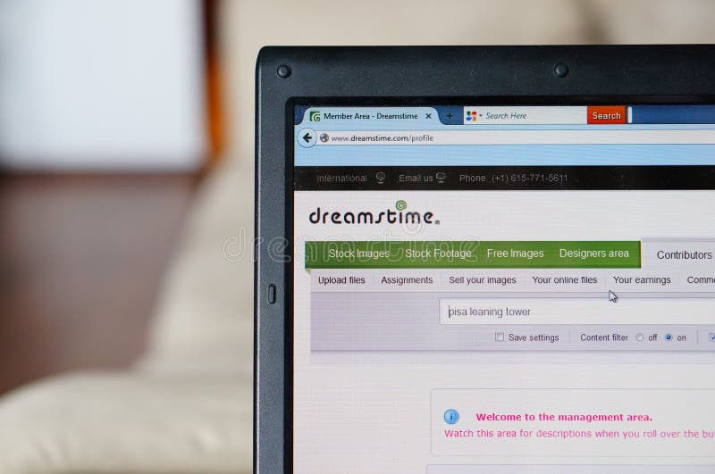 Dreamstime website editorial stock photo. Image of agency - 43991573