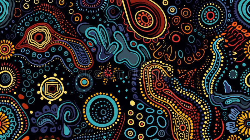 Dreamtime Patterns: an Ethereal Display Stock Photo - Image of ...