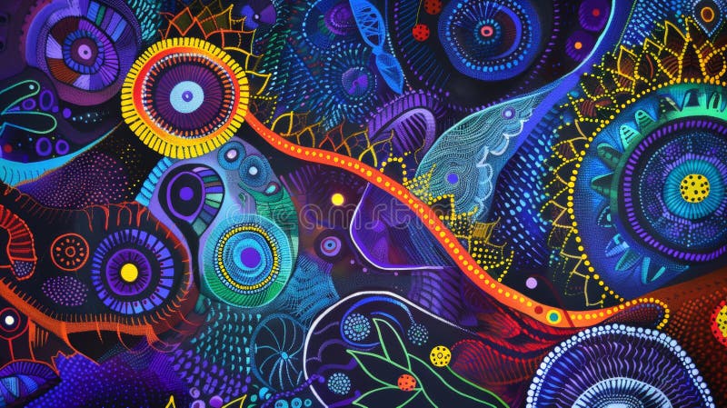 Dreamtime Patterns: an Ethereal Display Stock Photo - Image of ...