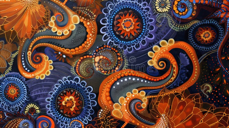 Dreamtime Patterns: an Ethereal Display Stock Image - Image of ...