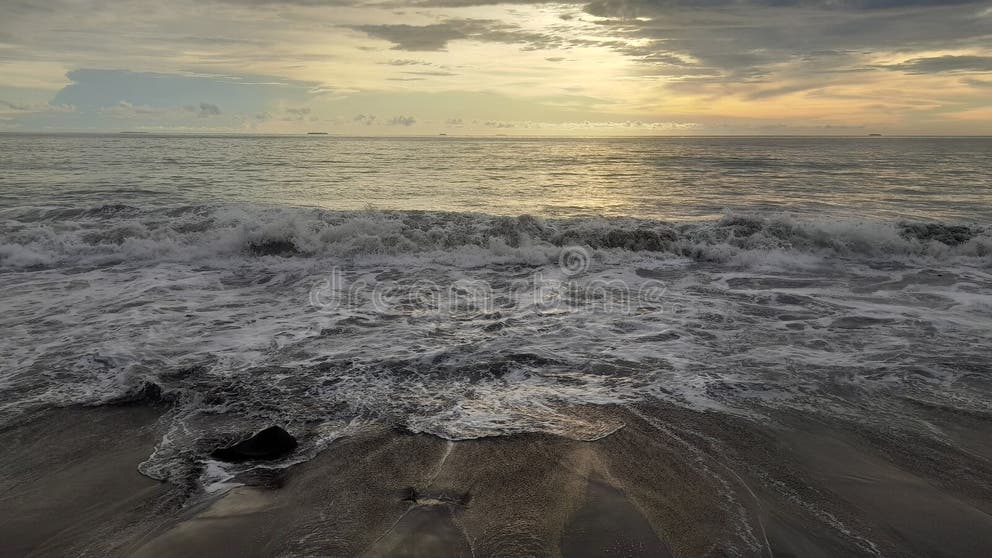 ATMOSPHERE on the BEACH in the AFTERNOON Stock Image - Image of ...