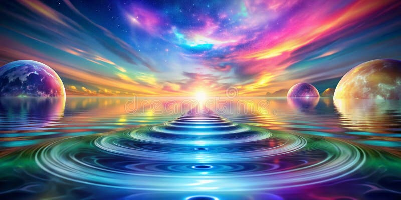 A Dreamworld Where Each Step Creates a Ripple of Color and Light and ...