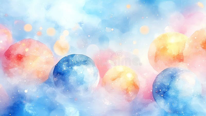 A Dreamy, Abstract Background Featuring Colorful Spheres and Soft ...