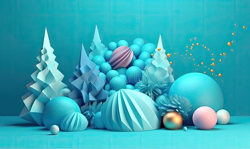 Dreamy Abstract Christmas Scene with Magical Touch Creating Using ...