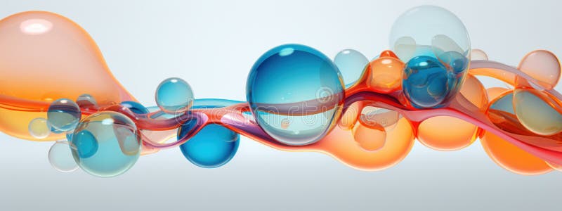Dreamy Abstract Visualization of Bubbles. AI Generative Stock ...