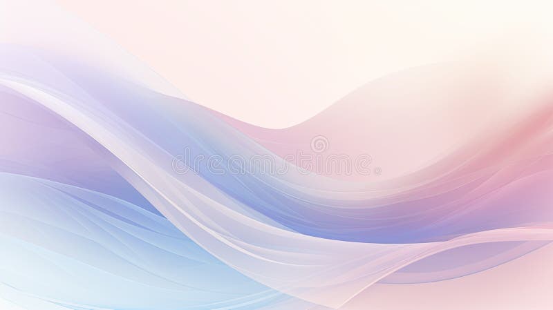 A Dreamy Abstract Wave Background in Soft Pastel Tones, Smooth Wavy ...