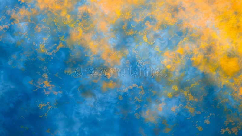 Dreamy Azure & Gold Watercolor Texture Background, Abstract Paint ...