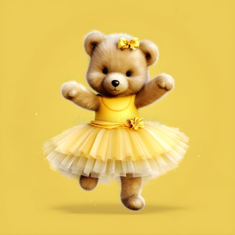 Dreamy bear dancer design stock photo. Image of plant - 286705160