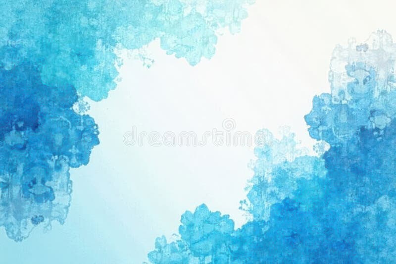 Dreamy Blue Azure Watercolor Blend, Soft Abstract Backdrop , Soft ...