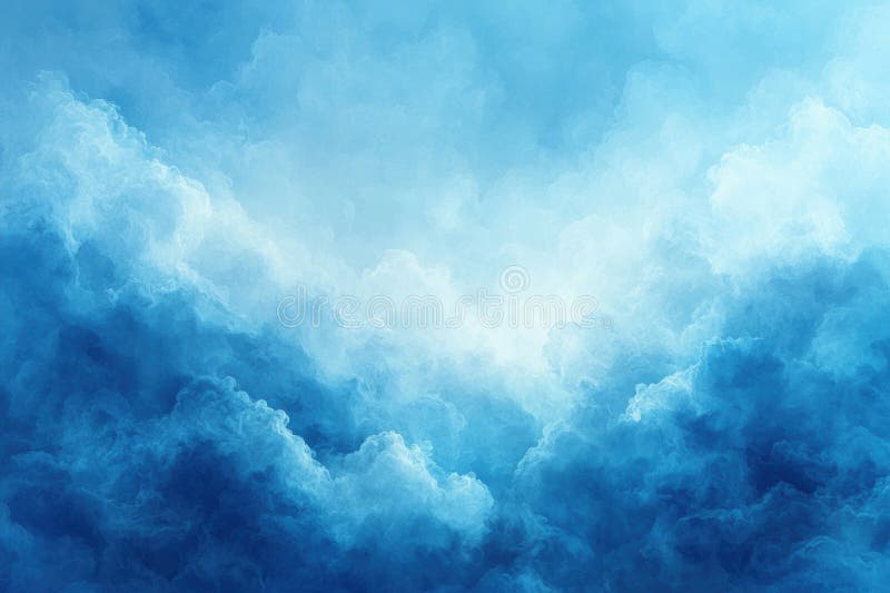 Dreamy Blue Gradient Background with Soft, Cloud Like Textures Blending ...