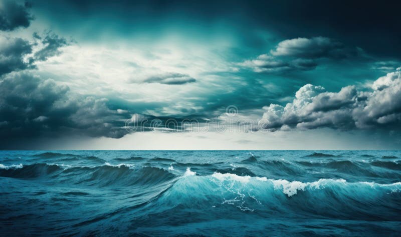 Dreamy Blue Sea and Sky Background for Invitations and Posters. Stock ...