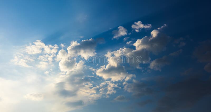Dreamy Blue Sky Background with White Clouds Stock Image - Image of ...
