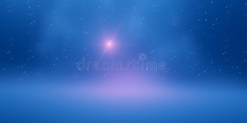 A Dreamy Blue Sky with a Bright Light in the Distance Stock ...