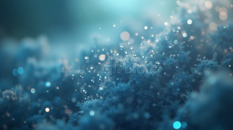Dreamy Blue Textures with Sparkling Particles Create a Tranquil ...