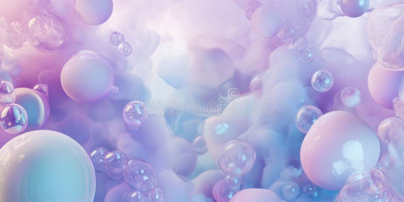A Dreamy, Colorful Abstract Background Featuring Delicate, Iridescent ...