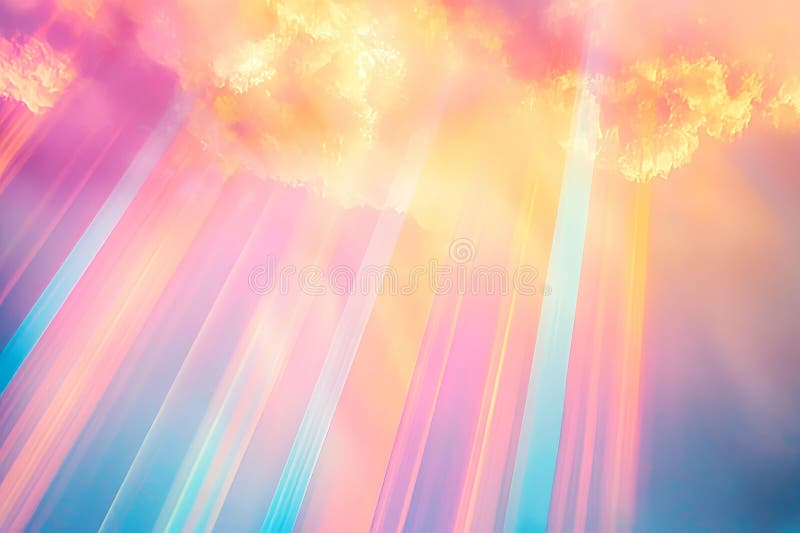 A Dreamy, Colorful Abstract Background Featuring Prismatic Light Beams ...