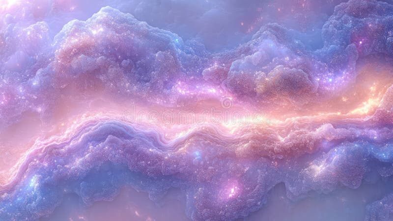 A Dreamy Cosmic Scene Featuring Soft Pastel Colors, Resembling a Nebula ...