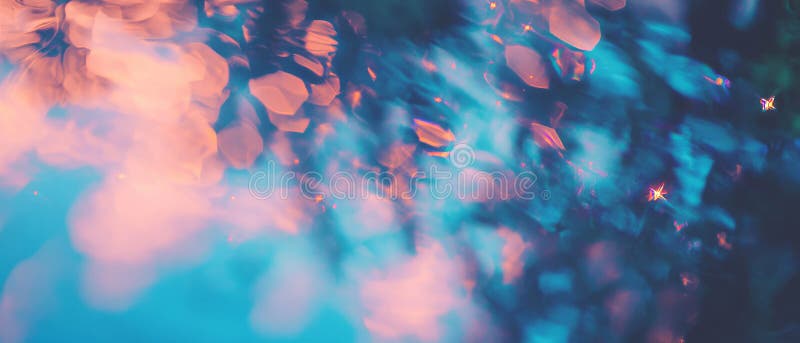 Dreamy Cosmic Star Pattern with Sparkling Elements at Night Stock ...