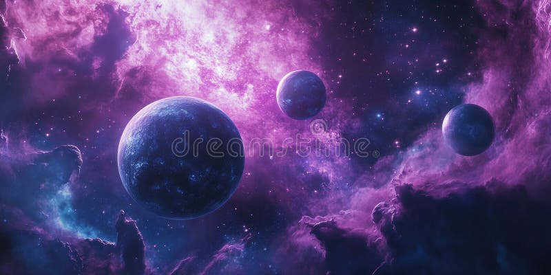 A Dreamy Deep-Space Aesthetic with Floating Nebulae and Stars for Sci ...