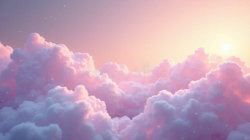 Dreamy Ethereal Clouds at Sunset in Magical Atmosphere for Wall Art ...