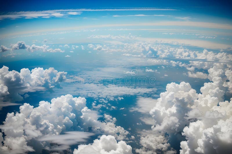 A Dreamy and Ethereal Cloudscape with Wispy Clouds Floating in a Pastel ...