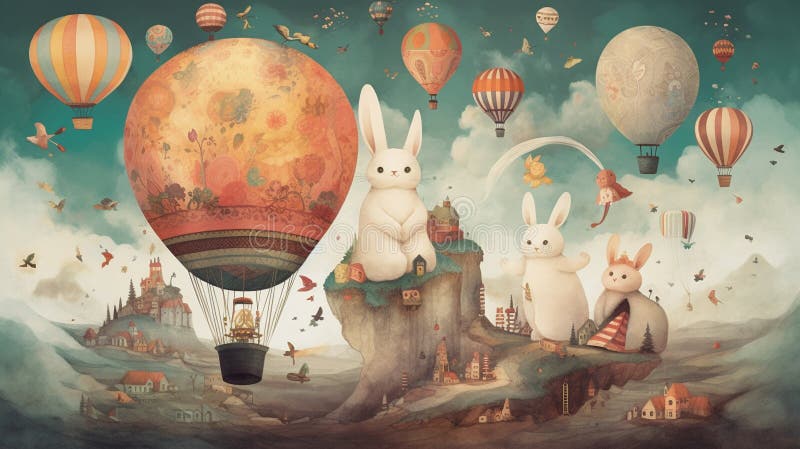 A Dreamy, Fantasy Landscape in an Animated Style. AI Generated Stock ...