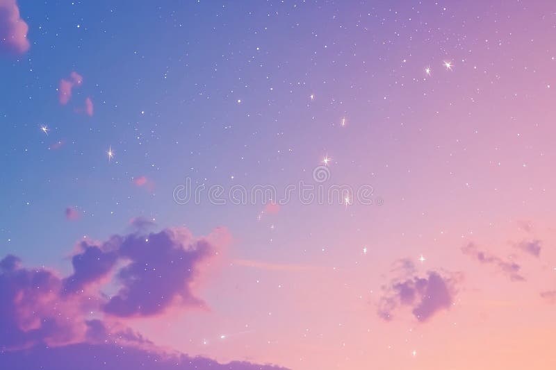 A Dreamy Gradient Sky Blends Blue, Purple, and Pink Tones with ...
