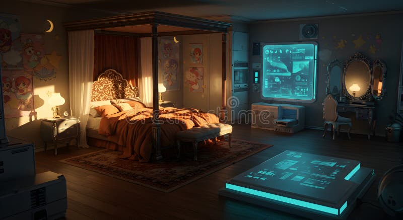 Dreamy Hybrid Bedroom Blending Classic Luxury with Advanced ...