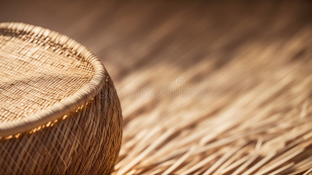 A Dreamy Image of a Basket on a Straw Floor AI Generative Stock ...
