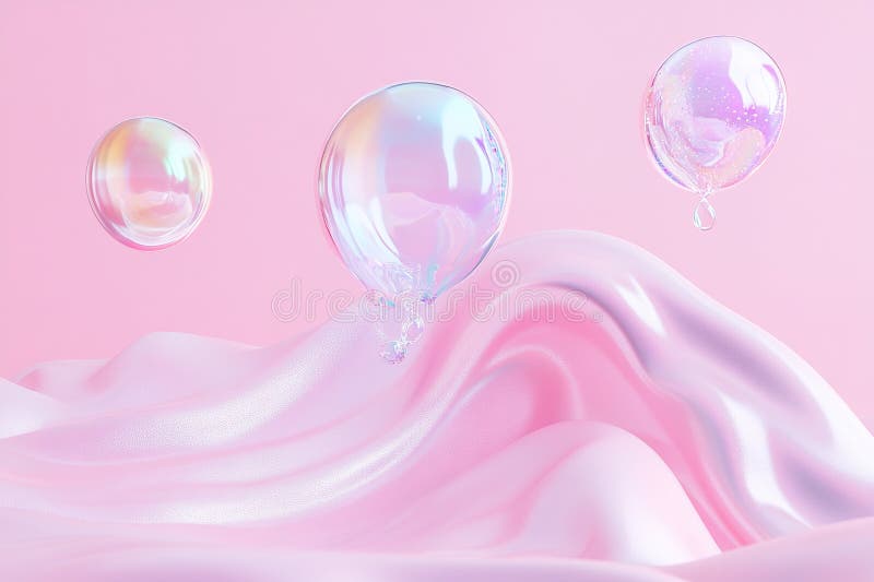 A Dreamy Landscape Features a Surreal Liquid Pastel Gradient with Soft ...